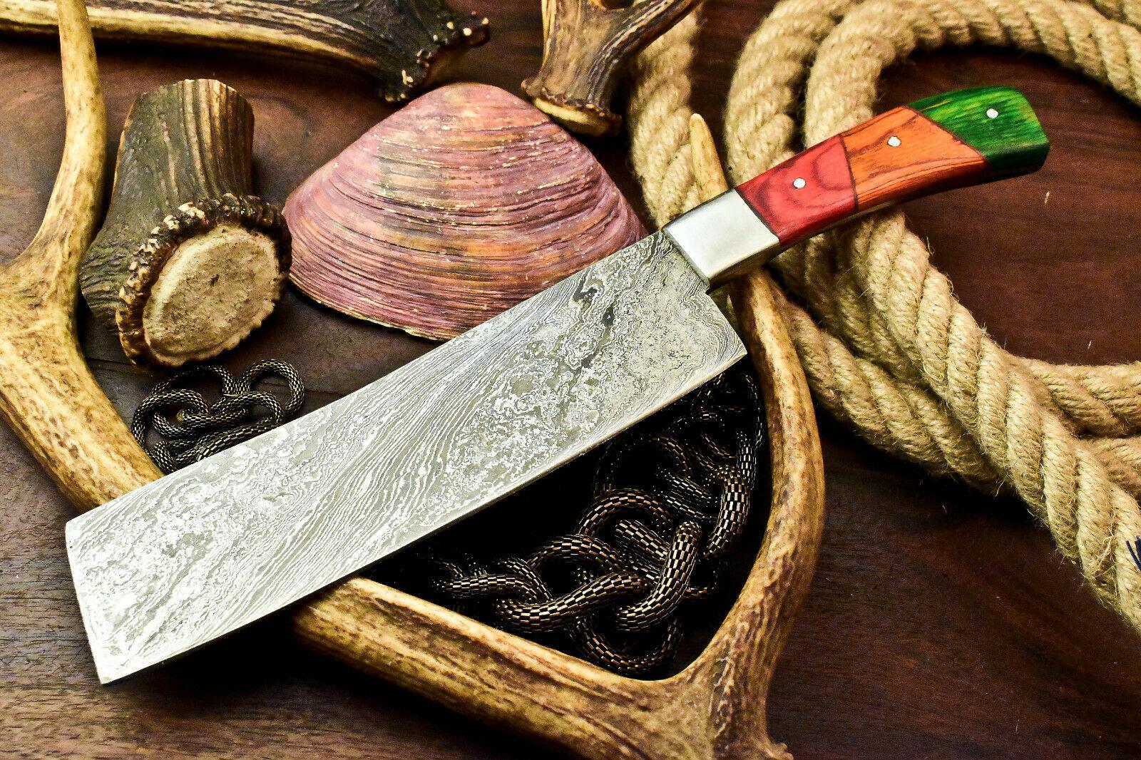 Custom Handmade Damascus Steel Chef Knife 13 Inch Full Tang Kitchen Kn ...
