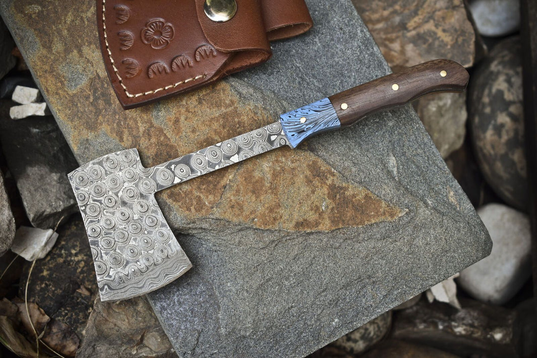 Damascus Steel Axe | Handmade Tomahawks & Hatchets by Heritage Forge